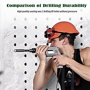 JOERIC 8 PCS Black Dry Diamond Drill Bits Set, Hex Shank Diamond Hole Saw Kit with Storage Bottle, for Granite Marble Tile Ceramic Stone Glass Hard Materials (Not for Wood) with Size 3/16'' to 9/16''