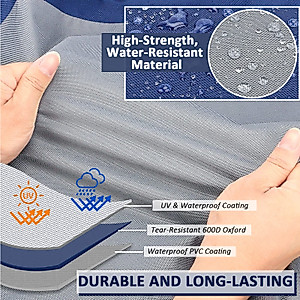 MAXVINI Patio Furniture Covers 88''Lx62''Wx28''H Outdoor Furniture Table Cover Waterprooof Heavy Duty Patio Covers Table and Chairs Covering Patio Furniture for Winter