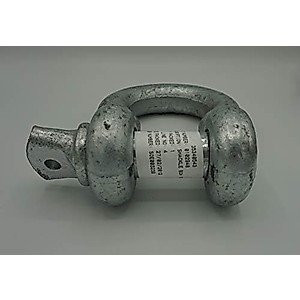 1 1/4" Shackle, 1.4" Pin, 12 Ton Bow Clevis Shackle, WLL 12T, Military Surplus, RG-31, Towing, Lifting, Pulling.