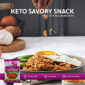 HEMANI Crispy Red Fried Onions 14.1 OZ (400g) - MSG Free French Fried Onions - Made with Real Red Onions - Perfect Crispy Onions for Cooking and Salad Topping