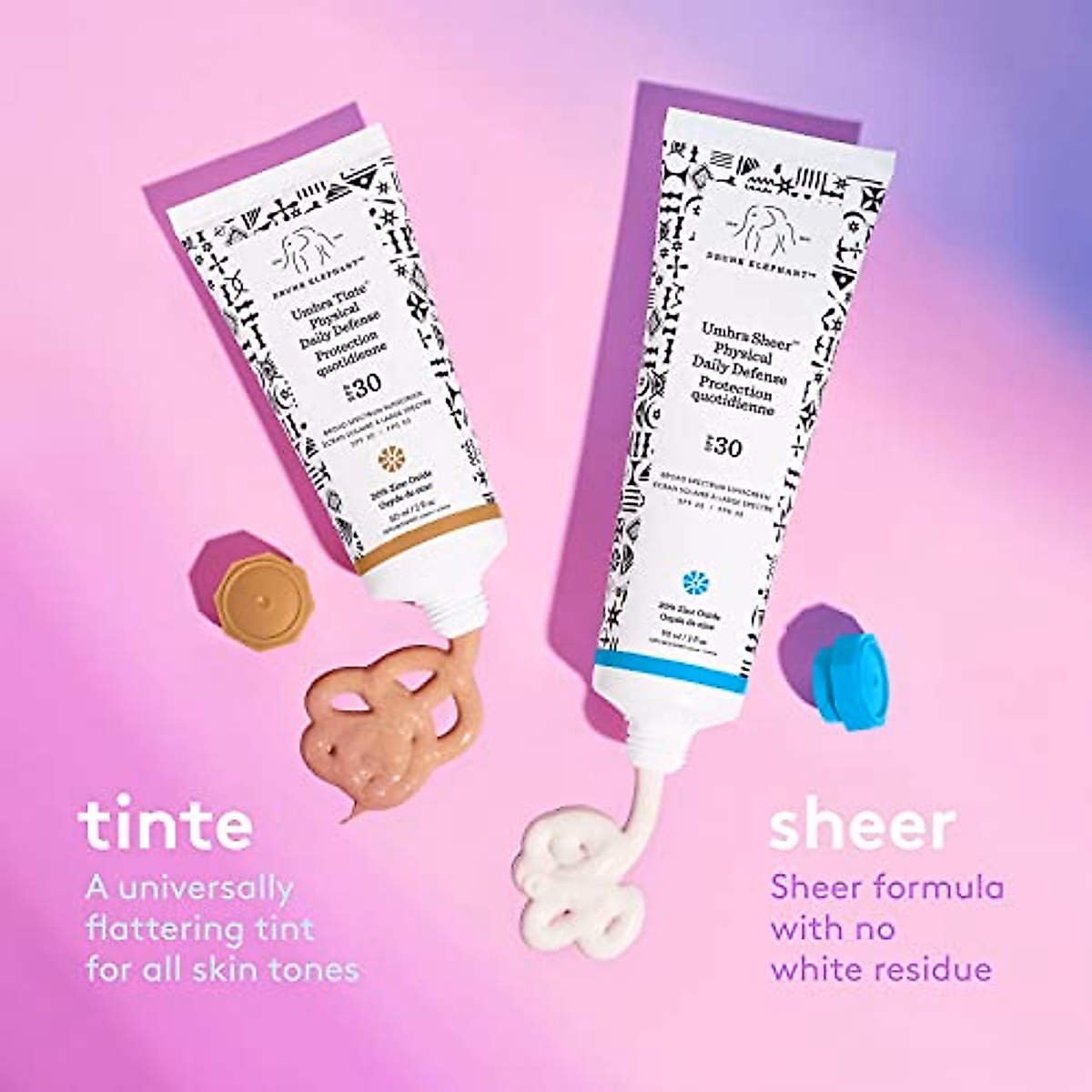 Drunk Elephant Umbra Tinte Physical Daily Defense - Tinted Moisturizer and Broad Spectrum SPF 30 Sunscreen (60 mL / 2 Fl Oz)