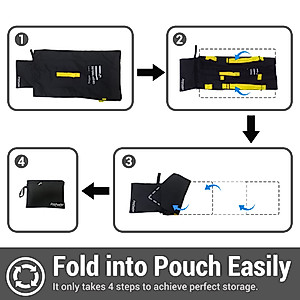 ProFaster Car Seat Travel Bag Backpack for Air Travel - Karfast Universal Infant Carseat Gate Check Bag Cover for Airplane, Foldable with Pouch, Yellow