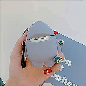 Compatible for Airpods 1/2 Case Cover, 3D Cute Cartoon Funny Fun, Silicone Air pods Stylish Chic Character Skin Keychain Kits,Funny Boys Girls Kids Teens Women Cases for Airpods 1&2