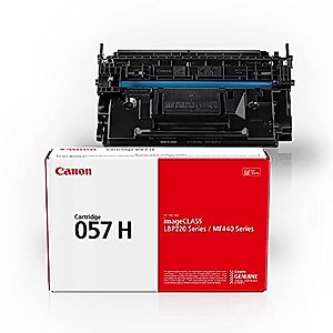 Canon Genuine Toner Cartridge 057 Black, High Capacity (3010C001), 1-Pack imageCLASS MF449dw, MF448dw, MF445dw, LBP228dw, LBP227dw, LBP226dw Laser Printers (057 H)