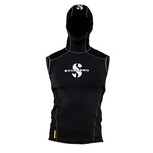 SCUBAPRO Men's 1mm Hybrid Hooded Diving Vest, Large, Black