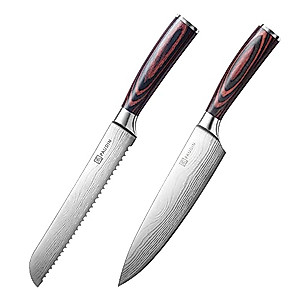 PAUDIN Bread Knife + Chef Knife
