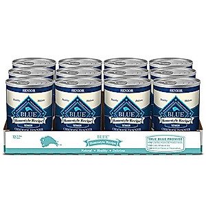 Blue Buffalo Homestyle Recipe Natural Senior Wet Dog Food, Chicken 12.5-oz can (Pack of 12)