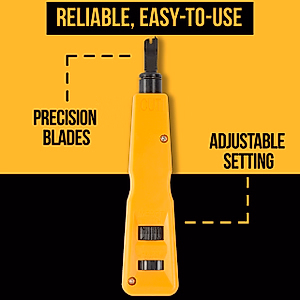 InstallerParts Professional Network Tool Kit 15 In 1 - RJ45 Crimper Tool Cat 5 Cat6 Cable Tester, Gauge Wire Stripper Cutting Twisting Tool, Ethernet Punch Down Tool, Screwdriver, Knife