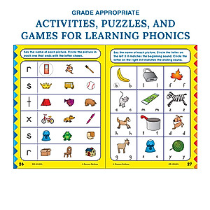 Carson Dellosa Phonics for First Grade Workbook―Writing Practice, Tracing Letters, Writing Words With Incentive Chart and Motivational Stickers (64 pgs) (Home Workbooks)