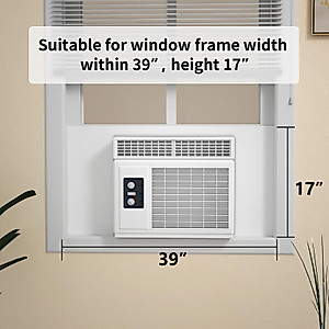 SZZSAF Window Air Conditioner Side Insulated Panel, 1PIC Full Surround Insulation Panels Window Seal Kit, WinterSummer Winter Heat and Draft Insulating,Insulation foam material (WHITE)
