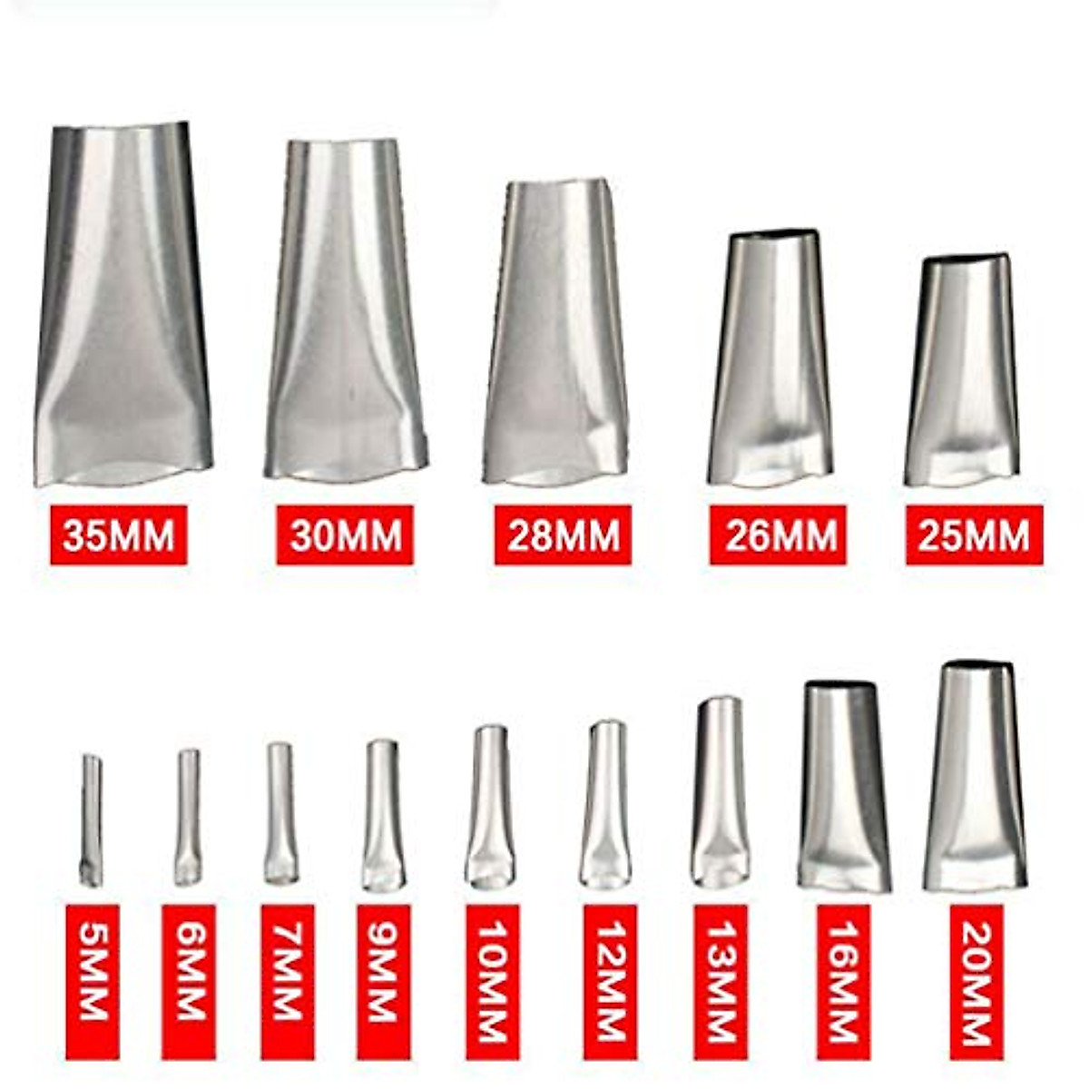 Caulking Nozzle Applicator,14 PCS Caulking Nozzle Stainless Steel Sealant Kit Perfect Caulking Finishing Nozzle Applicator Reusable Filling Operation Tool for Kitchen and Bathroom