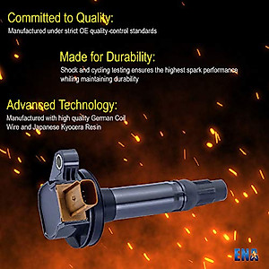 ENA Ignition Coil Pack Compatible with Ford Lincoln 3.5L V6 Turbo 2011-2020 Expedition Explorer F150 Flex Lobo Transit 150 250 Taurus, MKS MKT Navigator Replace# BL3Z12029C DG549 UF646 C1814 5C1871