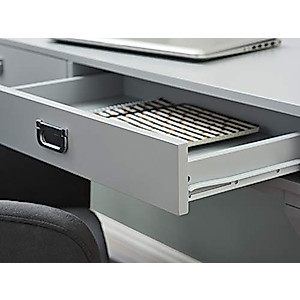Linon Grey 2-Drawer Writing Jaycee Desk