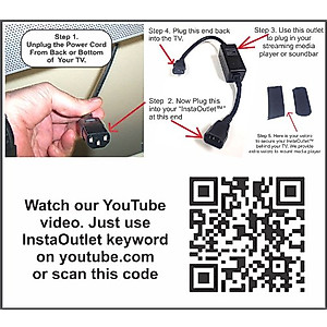 The InstaOutlet® for Media Players Chromecast, Roku, Apple TV