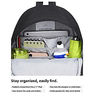 HotStyle SIMPLAY+ Classic Mini Backpack Small Travel Bag, Plain, Black