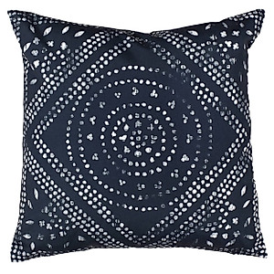 Safavieh Home Collection Mallory Deep Blue and White (16" x 16") Pillow