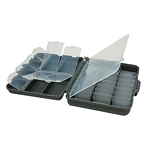 Plano Compact Side by Side Tackle Box,Gray/Clear