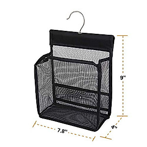 Phying FishMM Hanging Mesh Shower Caddy College with Hooks, Bath Baskets Organizer Storage for College Dorm Rooms, Gym, Swimming and Travel
