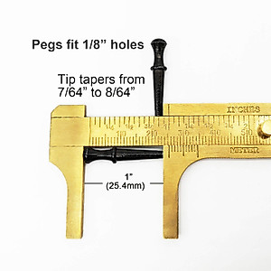 Haxtec Metal Cribbage Pegs in Four Fit 1/8 Holes with Drawstring Storage Pouch
