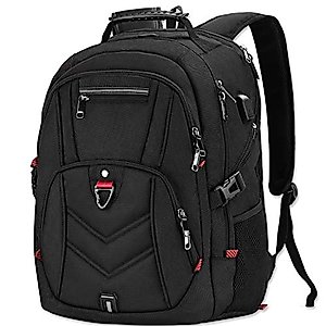 NEWHEY Laptop Backpack 18 Inch Business Travel Backpacks for Men Women Extra Large Waterproof TSA Anti Theft College Bookbags with USB Charging Port 18.4 Gaming Computer Backpack,Black