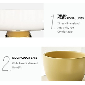 BETYMAO Ceramic Footed Bowl Round Pedestal Bowl Decorative Fruit Dish Holder Dessert Display Stand for Kitchen Counter Centerpiece Table Decor Serving Fruit Tray Silver S