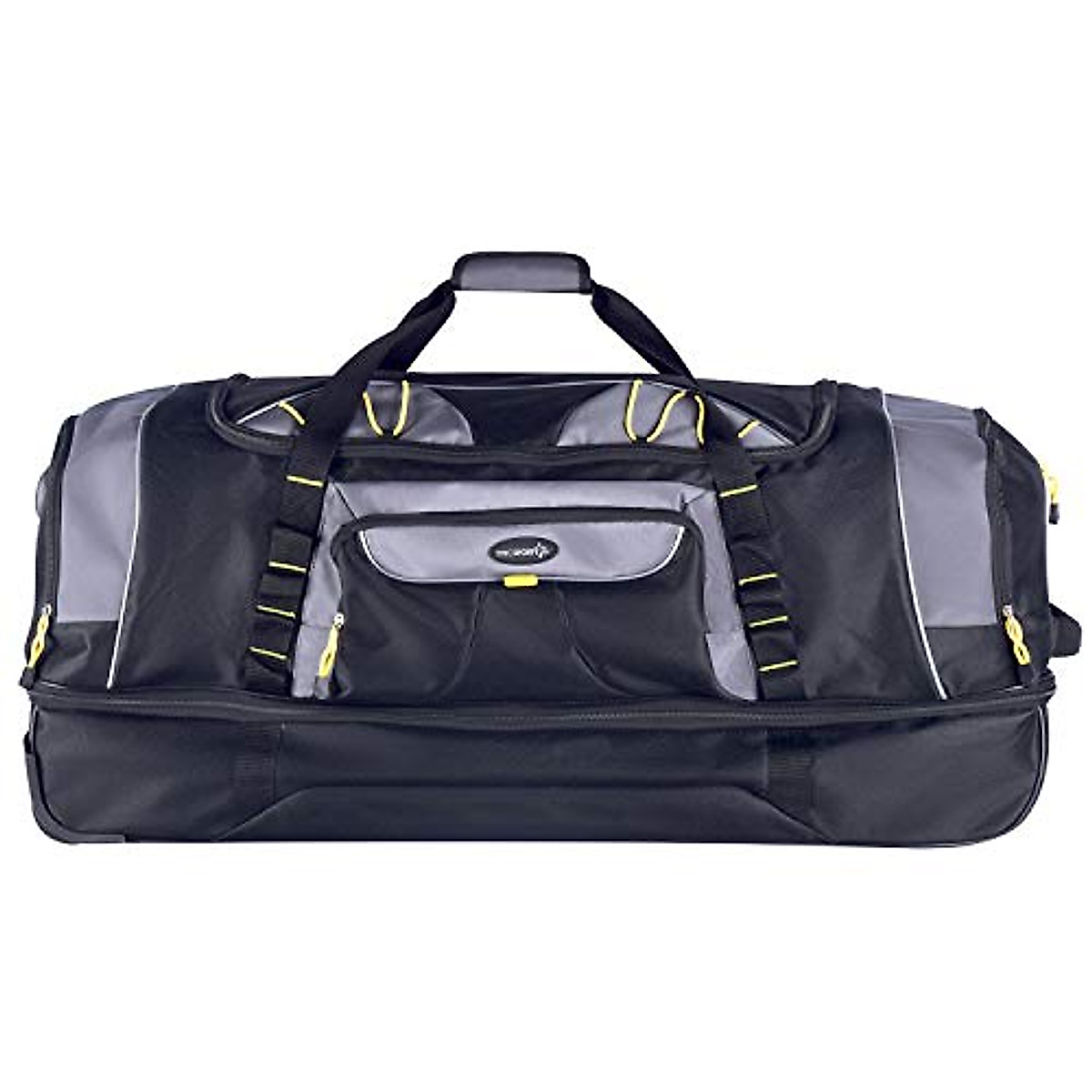 TPRC Sierra Madre II Upright Rolling Duffel Bag, Black/Gray, 36-Inch