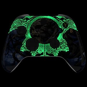 eXtremeRate Glow in Dark Shell for Xbox Series X & S Controller - Revitalize Your Controller - The Awakening of The Earth Lord Front Housing Cover for Xbox Core Controller [Control NOT Included]