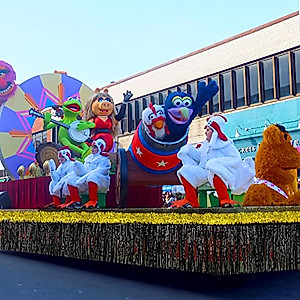 10 Pcs Graduation Parade Float Decorations, Include Foil Fringe Garland Set of 4 and Metallic Twist Garland Set of 6, Car Decorations for Congrats Grad (Black and Gold)