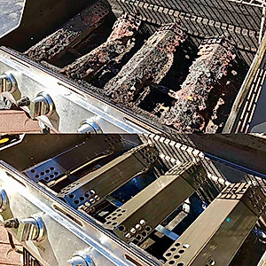 Criditpid BBQ-Element Grill Heat Plate Shield Replacement Parts for CharBroil 463436215, 463436213, 467300115, Porcelain Steel Burner Cover for CharBroil G432-0096-W1. (4 Pack)