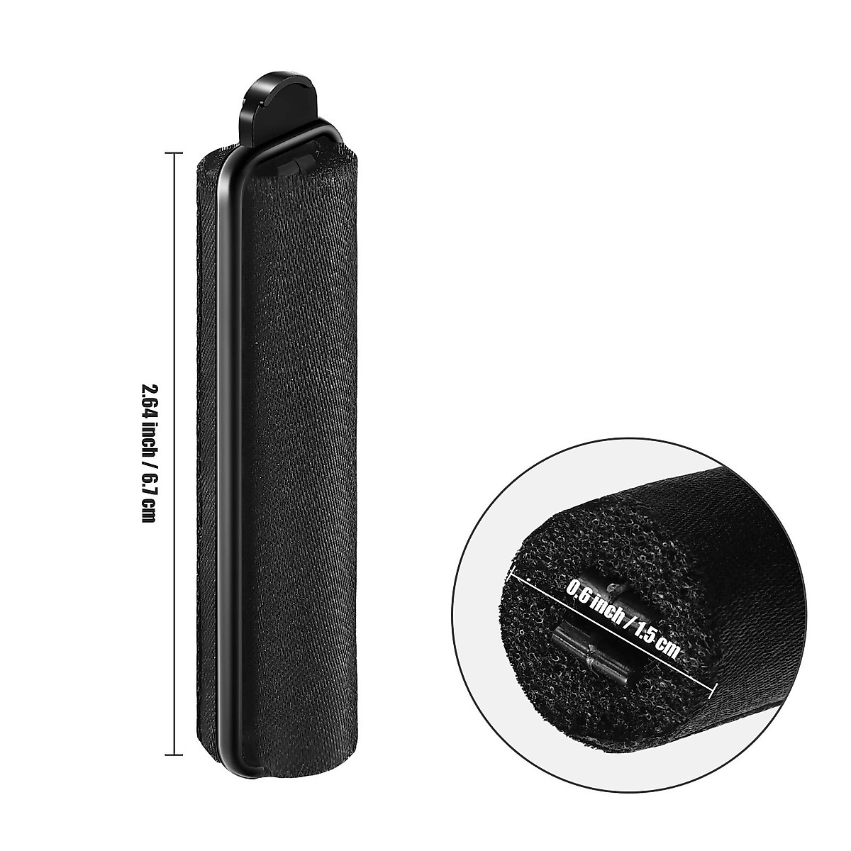 Syhood 60 Pieces Satin Foam Sponge Hair Rollers Soft Foam Hair Styling Curlers Flexible Hairdressing Curlers Black Perm Wave Rods(0.6 Inch)