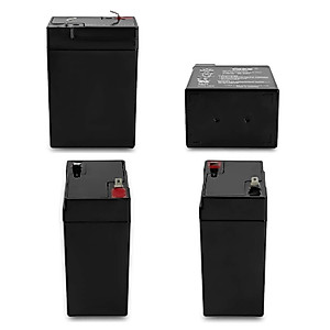 Casil 6v 5ah Battery AGM SLA Rechargeable Battery Replaces 6v 4.5 ah Rechargeable Battery, 6v Battery for Ride on Toys, Emergency Lights ELB-0604 Battery ELB0604 (1)