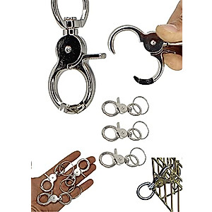 1321 Pack 3 Key, Claw, Feeding, Door, Cage, Lock, Chain, Ring, Bonka Bird Toys, Craft, Clip, Parrot, Hanging, Dog, cat, Parrot, Conure, Accessory, Part