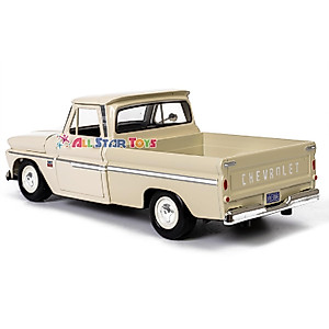 New Motormax - 1966 Chevy C10 Fleetside Pickup Cream 1:24 - 73355AC ,#G14E6GE4R-GE 4-TEW6W239922