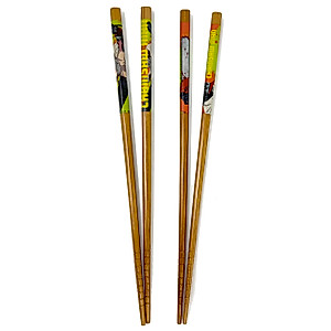 Just Funky Chainsaw Man Chopsticks Set of 2 – Chainsaw Man Merch - Includes 2 Sets of Bamboo Chopsticks - 8.85 Inches Long Anime Chopsticks