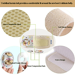 Umbilical Hernia Belt Baby/Infant Belly Button Band Wrap Truss Abdominal Binder for Children Kids Support Adjustable Navel Band Newborn Umbilical Cord 15-20 inch