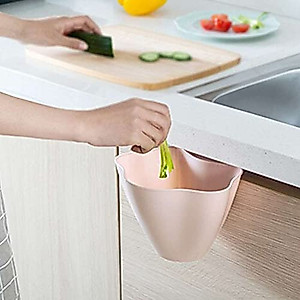 yxsian69g Mini Kitchen Cabinet Door Hanging Garbage Bin Can Desk Trash Storage Container for Kitchen Cabinet Door, Bathroom, Bedroom, Living Room, Office Green