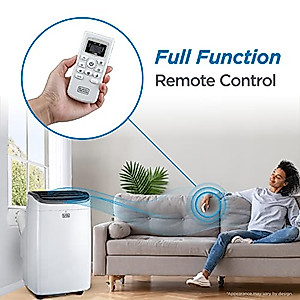 BLACK+DECKER 10,000 BTU Portable Air Conditioner up to 450 Sq.Ft. with Remote Control,White