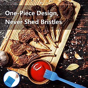 ORYVID Silicone Pastry Brush for Baking -Basting Brush for Cooking Grill BBQ -Spread Egg Wash, Melted Butter, Oil, Sauce, Marinade -Heat Resistant, BPA Free, Dishwasher Safe -Set of 2, Blue & Green