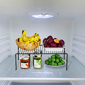 GEDLIRE Cabinet Storage Shelf Rack Set of 6, Medium (13 x 9.4 inch) Rustproof Metal Wire Kitchen Cabinet Organizer and Storage, Cupboard Spice Shelf Rack for Plate, Dish, Counter & Pantry Organization