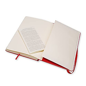Moleskine Art Sketchbook, Hard Cover, Large (5" x 8.25") Plain/Blank, Scarlet Red, 104 Pages