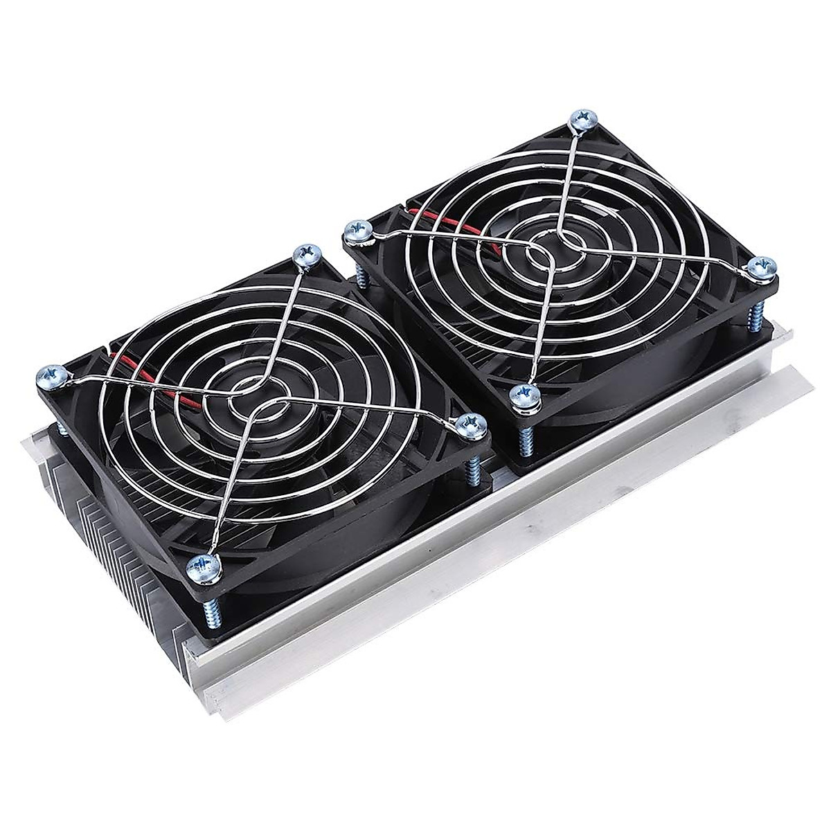 Thermoelectric Semiconductor Radiator Cooler Refrigeration Cooling Fan Heat Sink System Kit,2 Cooling Fans, 2 Large Fans and 2 Cold Junction modules