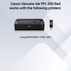 Canon PFI-300 Lucia PRO Ink, Red, Compatible to imagePROGRAF PRO-300 Printer