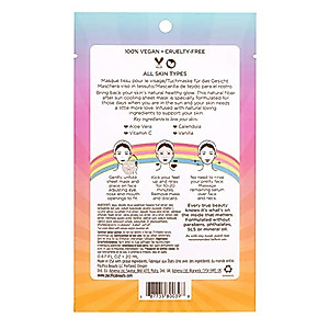 Pacifica Beauty, After Sun Cool & Glow Facial Sheet Mask, Aloe Vera, Calendula, Vitamin C, Vanilla, Cooling Mask, Suncare + Skincare, Sun Burn Relief, Vegan