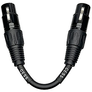 CESS-245-4i Balanced 4-Pin XLR Female to Female, Headphone Audio Coupling/Gender Change Cable, Single (4 Inches)