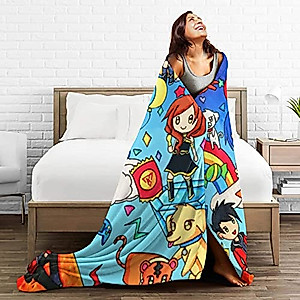 DG1S2A11A Fashion Flannel Blanket The_KREW Soft Throw Blanket Ultra-Soft Micro Fleece Blanket for All Season