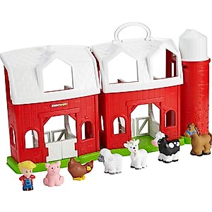 Fisher-Price Little People Toddler Toy Animal Friends Farm Playset with Music Sounds and 7 Figures for Pretend Play Ages 1+ Years
