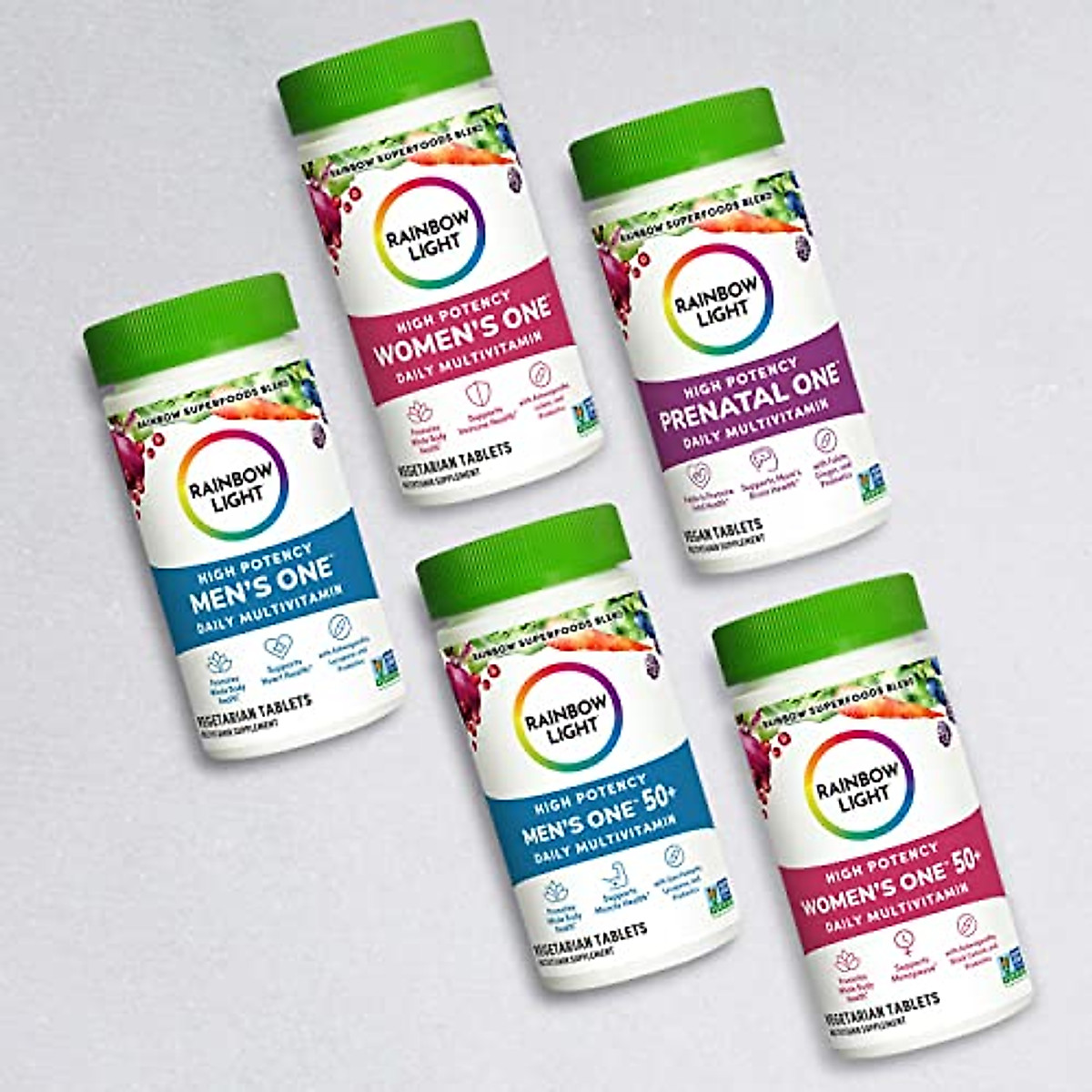 Rainbow Light Womens One High-Potency Daily Multivitamin, Womens Multivitamin Provides High-Potency Immune Support, With Vitamin C, Biotin and Ashwagandha, Vegetarian, 60 Count