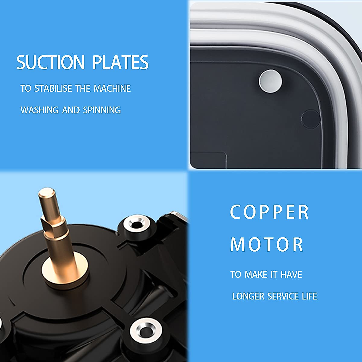 GENESIX Portable Washing Machine Folding Mini Washer For Small Items Of Clothing Like Baby Clothes Underwear Bra Sock (White), GENESIX003