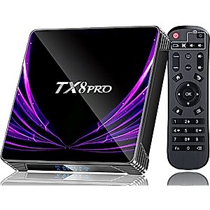 Android TV Box 11.0, TX8PRO Android TV Box 4GB RAM 32GB ROM Amlogic S905w2 Android Box, 2.4G/5GHz Dual WiFi BT5.0 3D 4K Ultra-HD H.265 TV Box