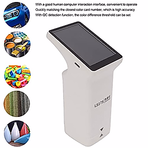 Color Difference Tester, 20mm Measuring Aperture QC Detection ABS High Accuracy Digital Colorimeter LS175 with U Disk for Textile Fabrics